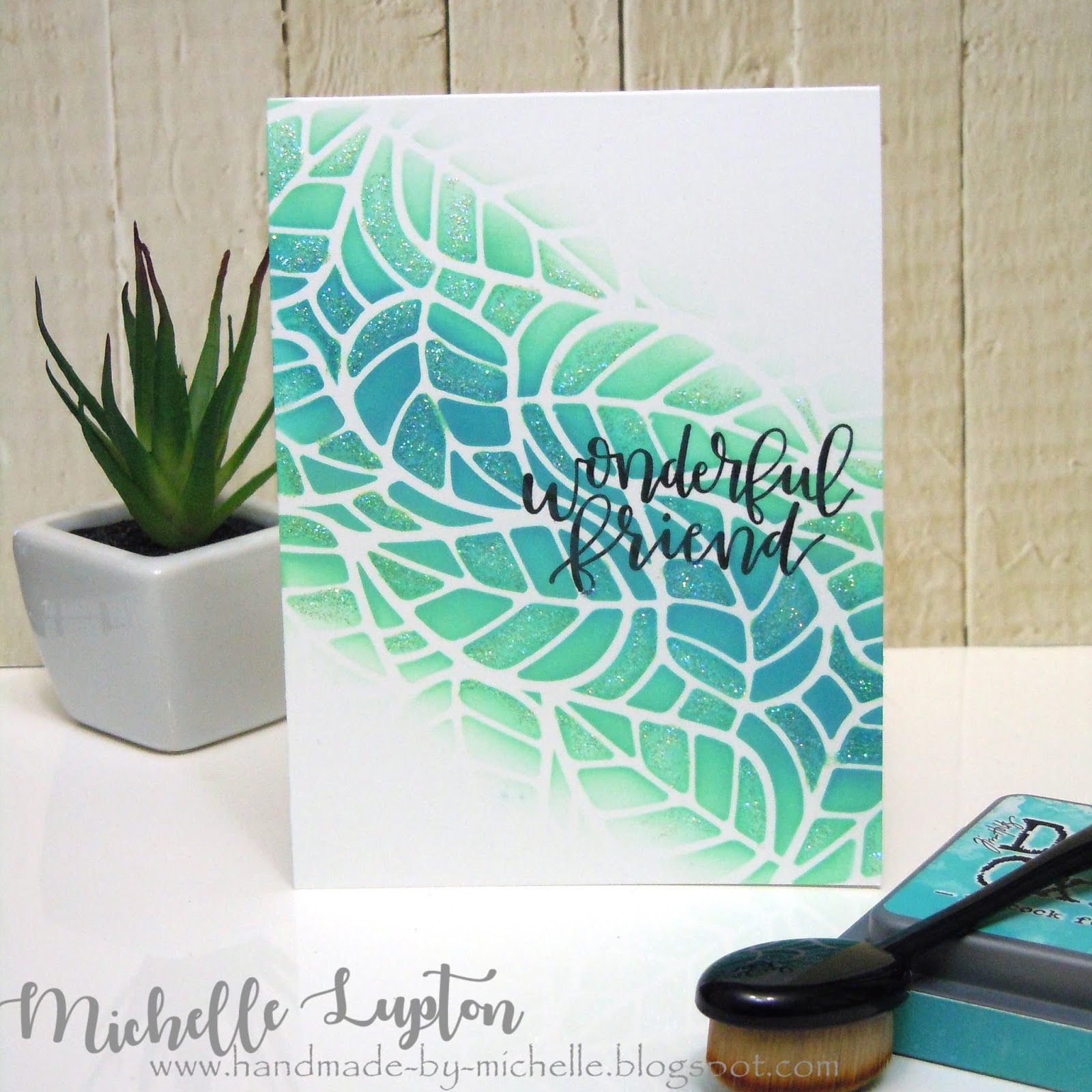 Handmade by Michelle: One layer leafy cards
