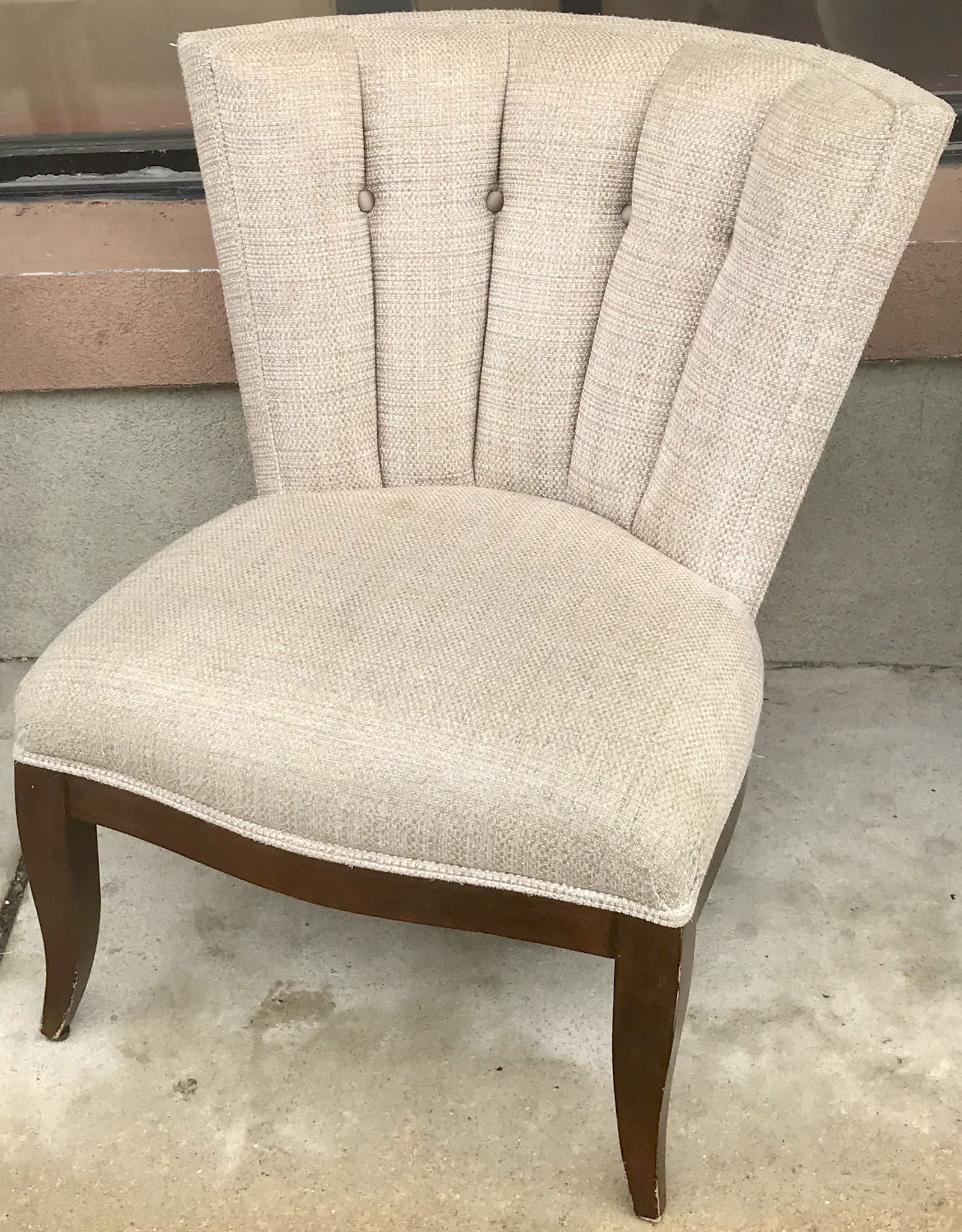 Uhuru Furniture & Collectibles: #474194 Armless Chair with Pleated ...
