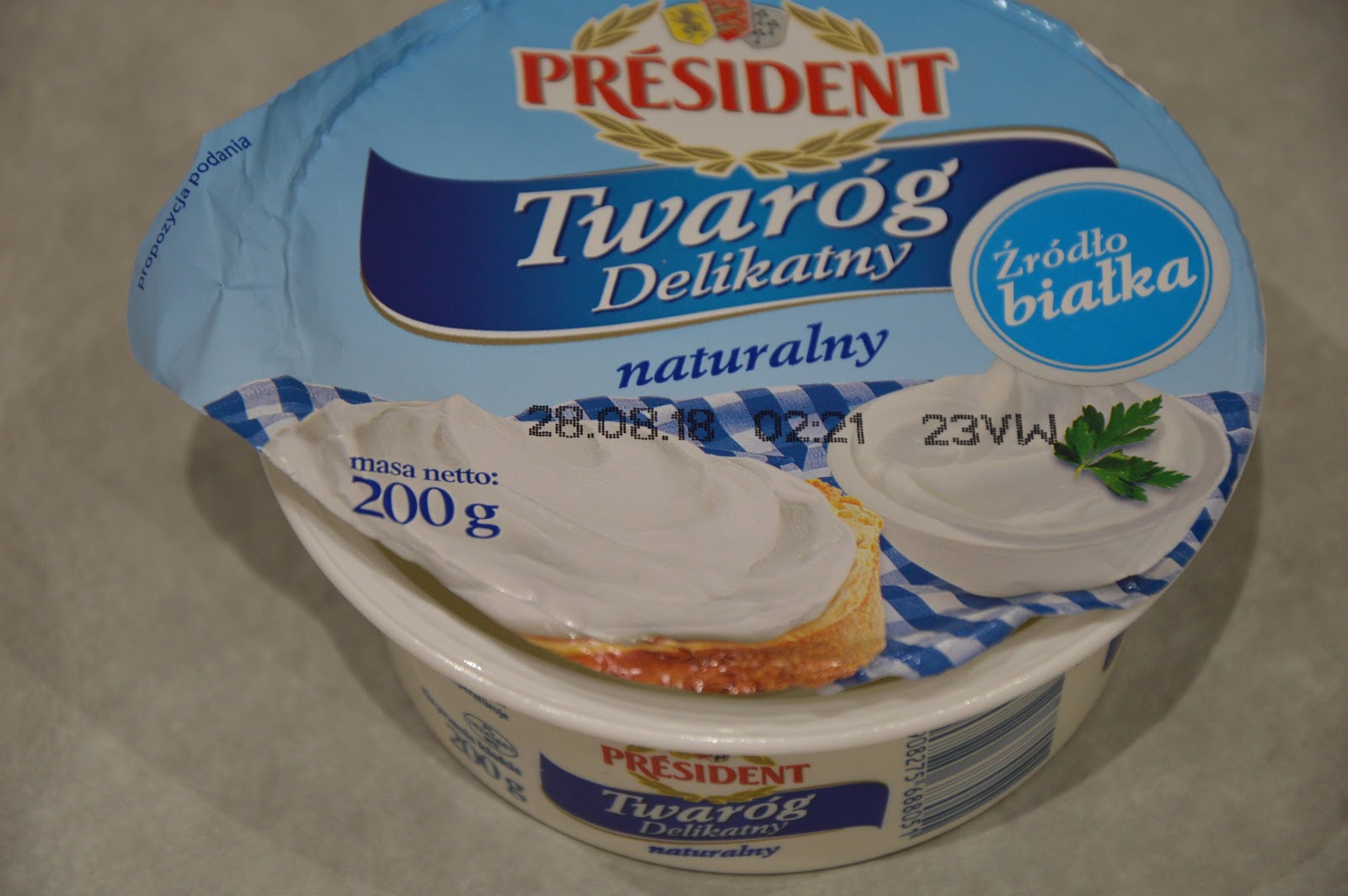 Twaróg naturalny president - II kolacja cukrzyca ciążowa!