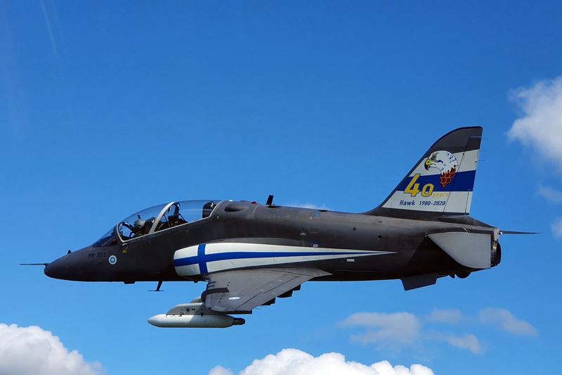 Finnish Air Force, Midnight Hawks celebrate 40-year service of Hawk in ...