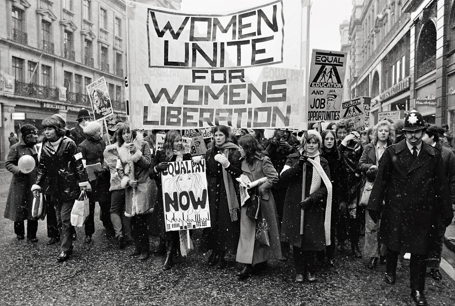 The Left Chapter: Women's Liberation March, March 6, 1971, London UK ...