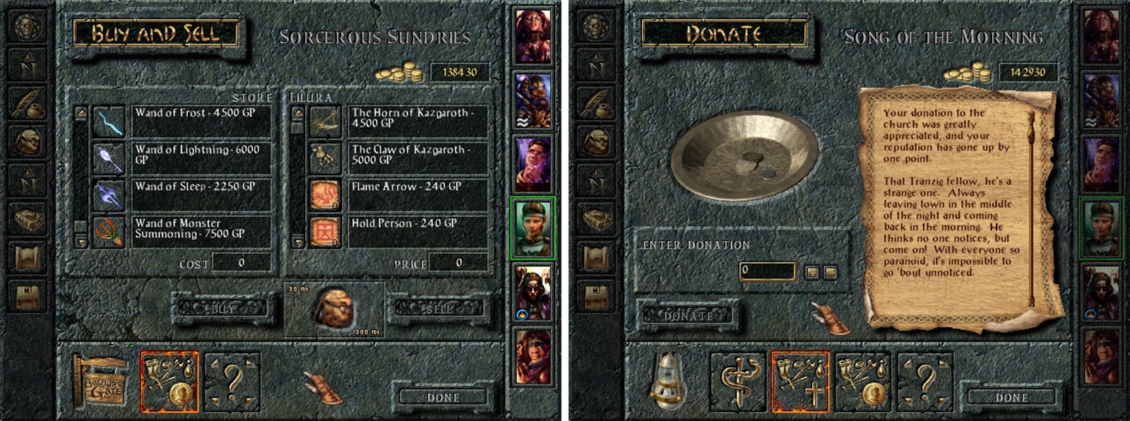 Lilura1: cRPG User Interfaces (UI)