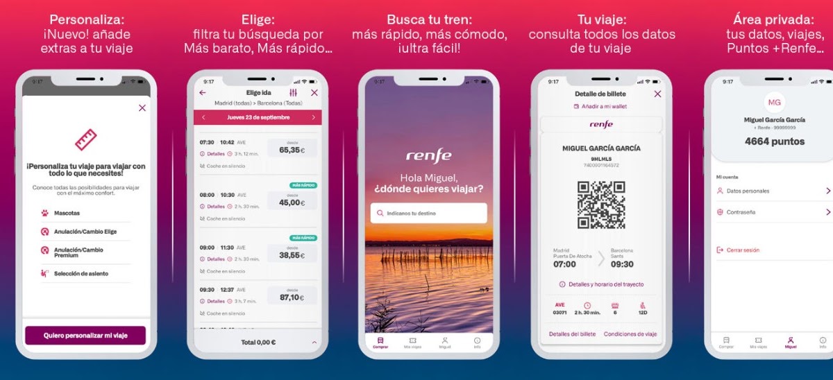 Nueva app 'Renfe' para la compra de billetes y con novedades | es por ...