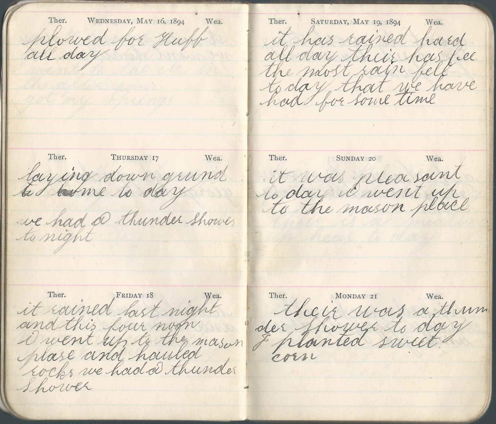 Heirlooms Reunited: May Entries in the 1900 Diary of John Foss ...