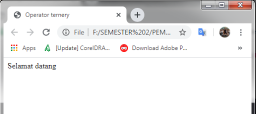 Pertemuan 2 - JavaScript Operator