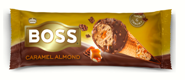 BOSS Caramel Almond Cone: Ανανεωμένη συνταγή για ακόμα μεγαλύτερη απόλαυση!