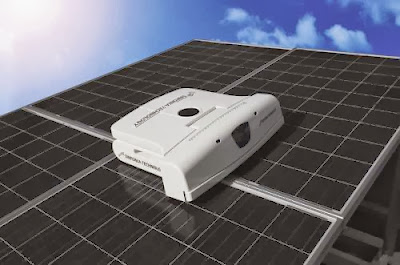 Suburban spaceman: Robot with brush, water, wiper tackles solar panel ...