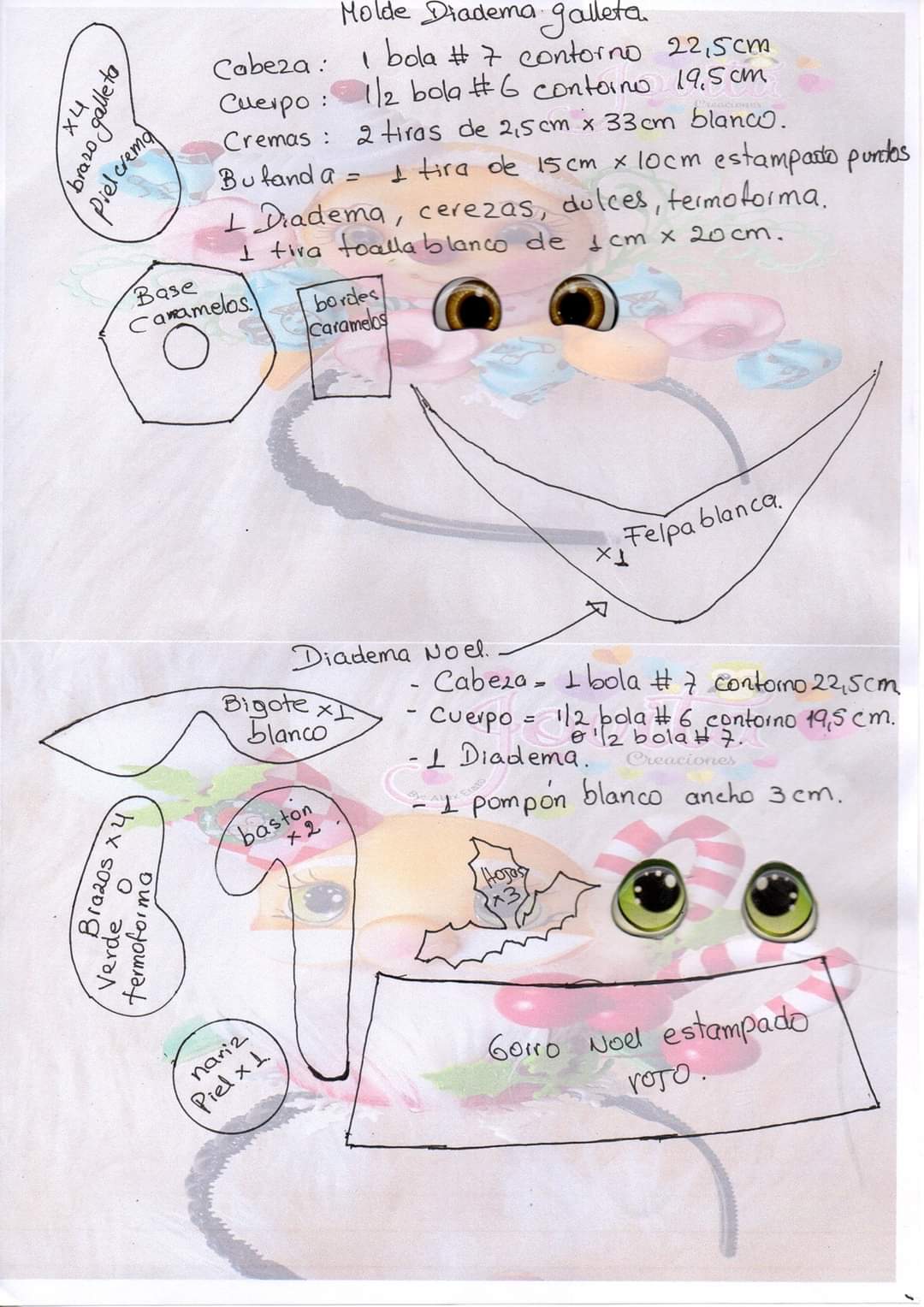 2 Modelos de tiaras de natal com molde para imprimir - Ver e Fazer