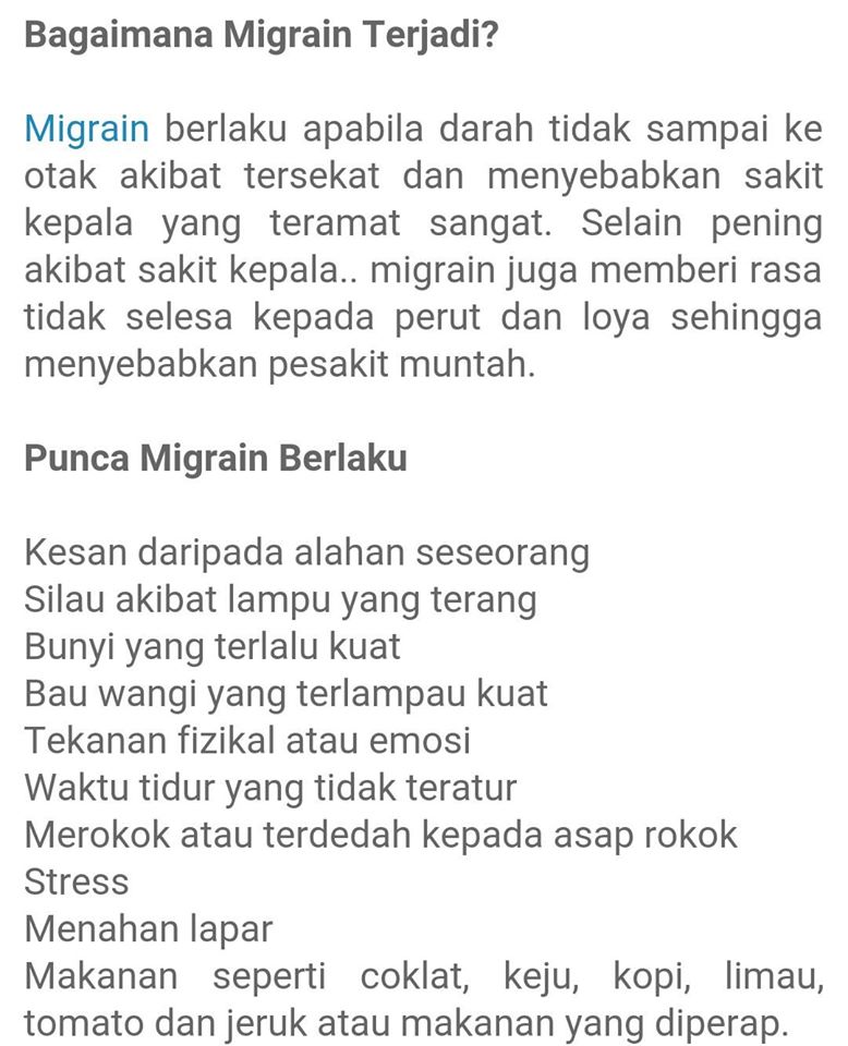 Aula Therapy Oil-MTR: TANDA-TANDA MIGRAIN