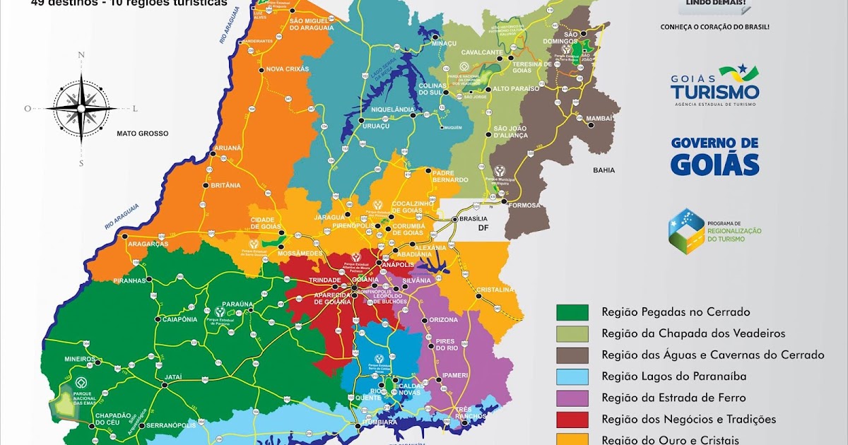 NOVO MAPA TURÍSTICO DE GOIÁS