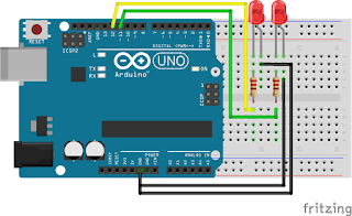 Pengontrol 2 buah LED menyala bergatian (Flip-Flop) dengan Arduino #4 ...