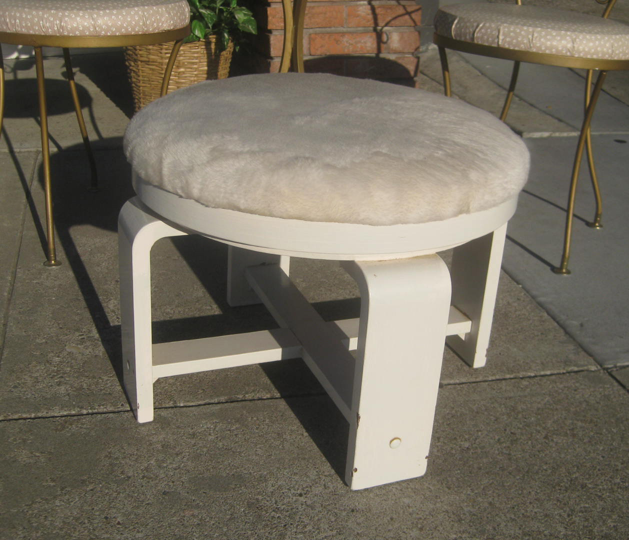 UHURU FURNITURE & COLLECTIBLES: SOLD - Powder Puff Stool - $35