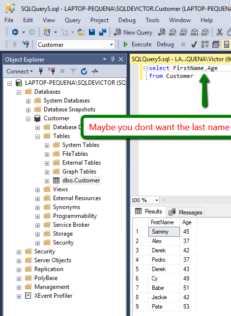 Select ,Update ,Delete and Drop statement - SQL Classes 101