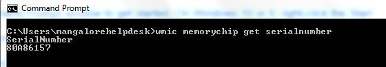 How to check ram serial number using CMD in Windows 10, 8, 7 & XP