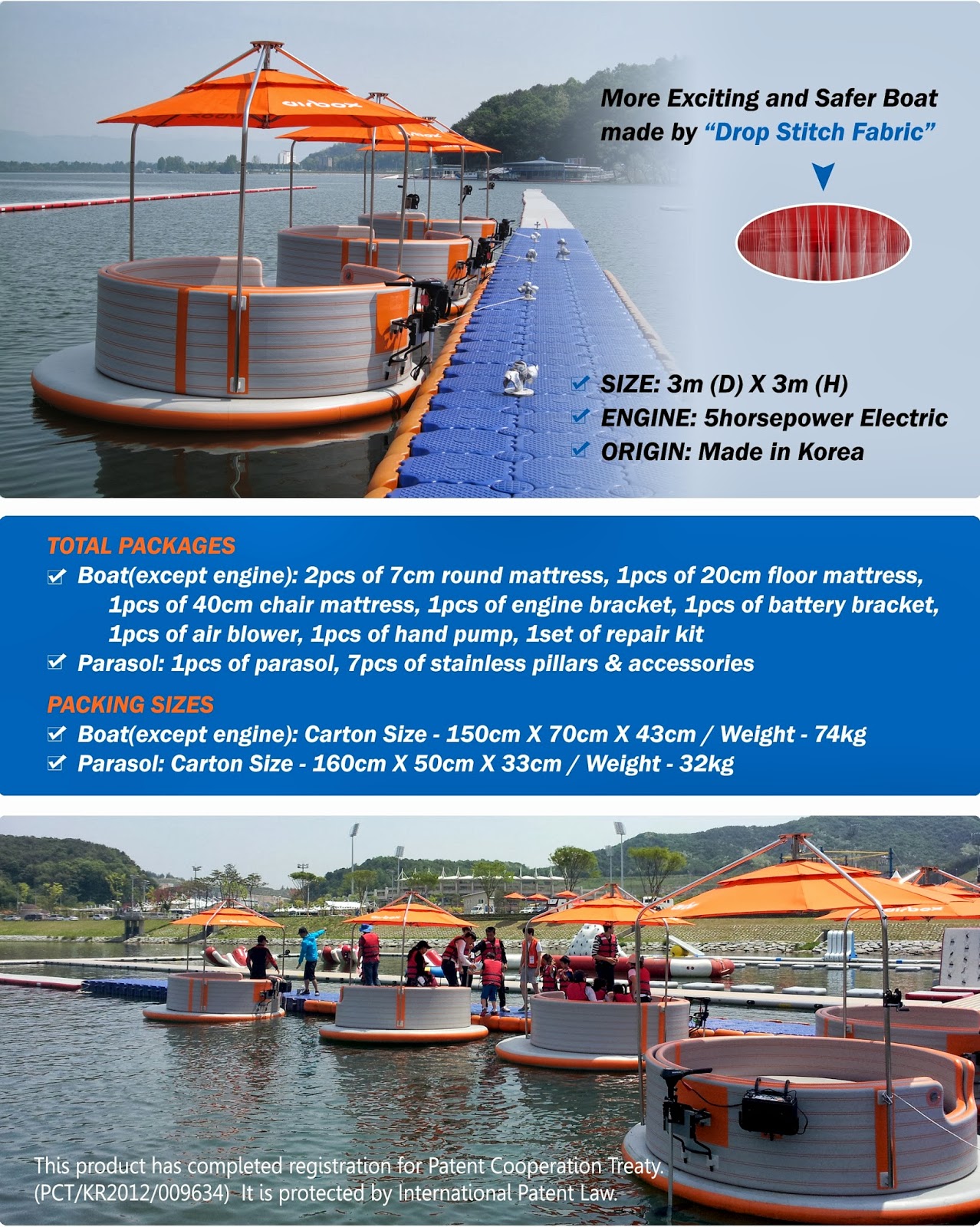 Ablemarine: Floating dock structure with Magic Donut boat