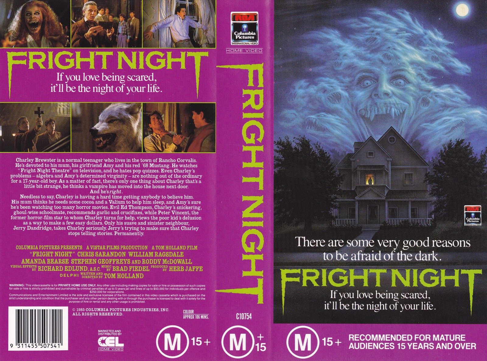 Banned In Queensland: VHS Cover Of The Day: Fright Night (1985)