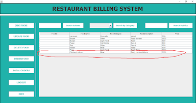 Restaurant Billing System Project using Java & MySQL