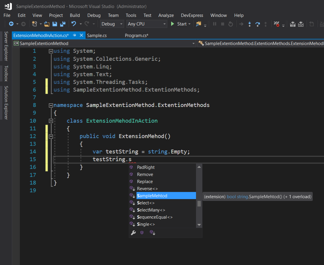 Using C# Extension Methods - Developerviewpoint - Software Development Tips for developers