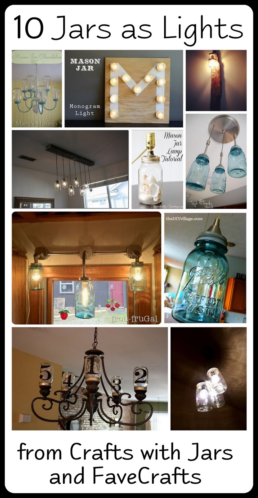 Crafts with Jars: 10 Jars as Lights