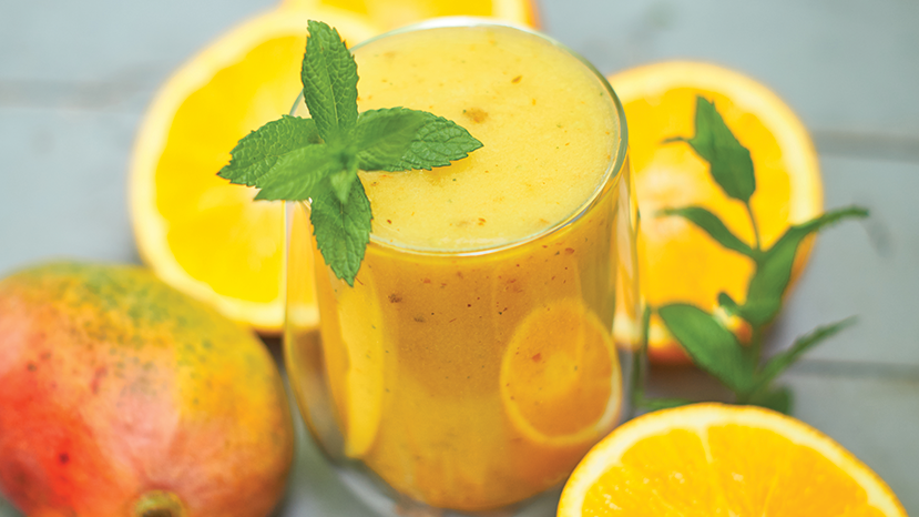 Delicioso Smoothie de Naranja y Mango con Canela