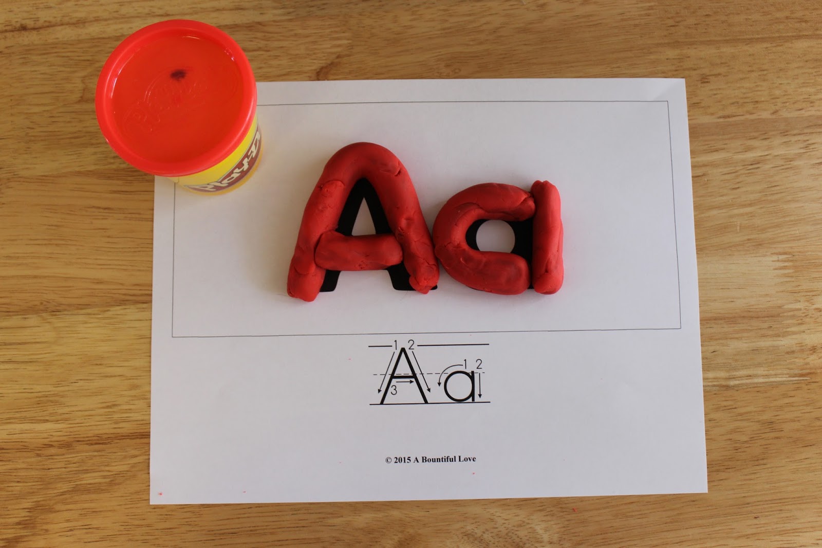 Alphabet and Numbers Play Dough Mats - Free Printable - A Bountiful Love