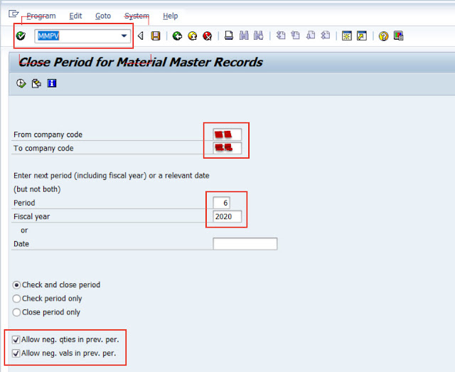 Close Periods For Material Master Record in SAP - MMPV ~ Jho 347