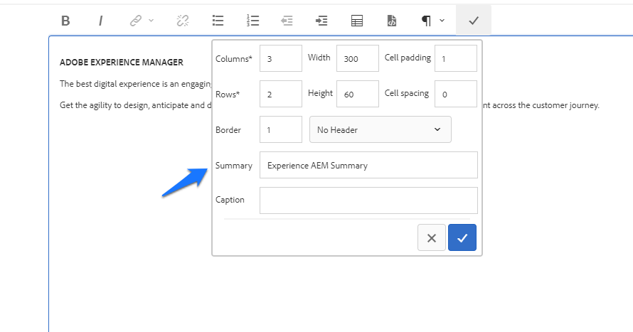 Experiencing Adobe Experience Manager (AEM, CQ): AEM 64 - Extend TouchUI Rich Text Editor Table ...