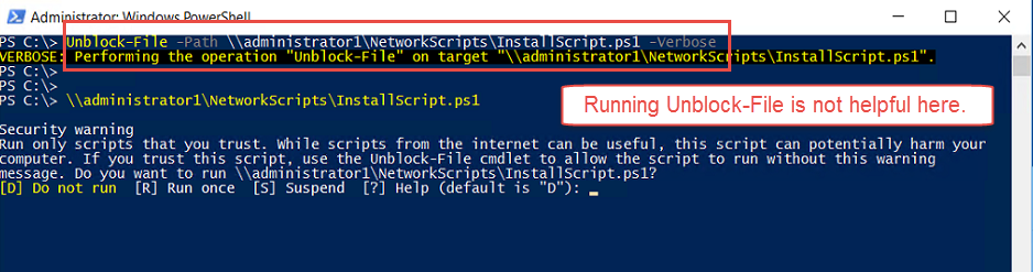 PowerShell : Trust network share to load modules & ps1