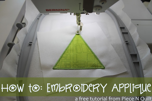 Piece N Quilt: How to Embroidery Applique