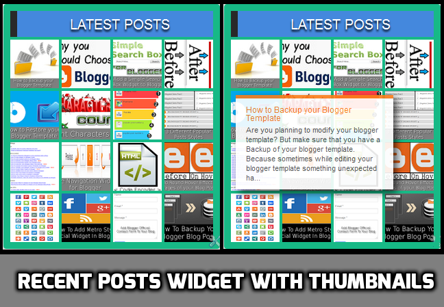 Recent Posts Widget With Thumbnails And Tooltip For Blogger Blogolect 0419