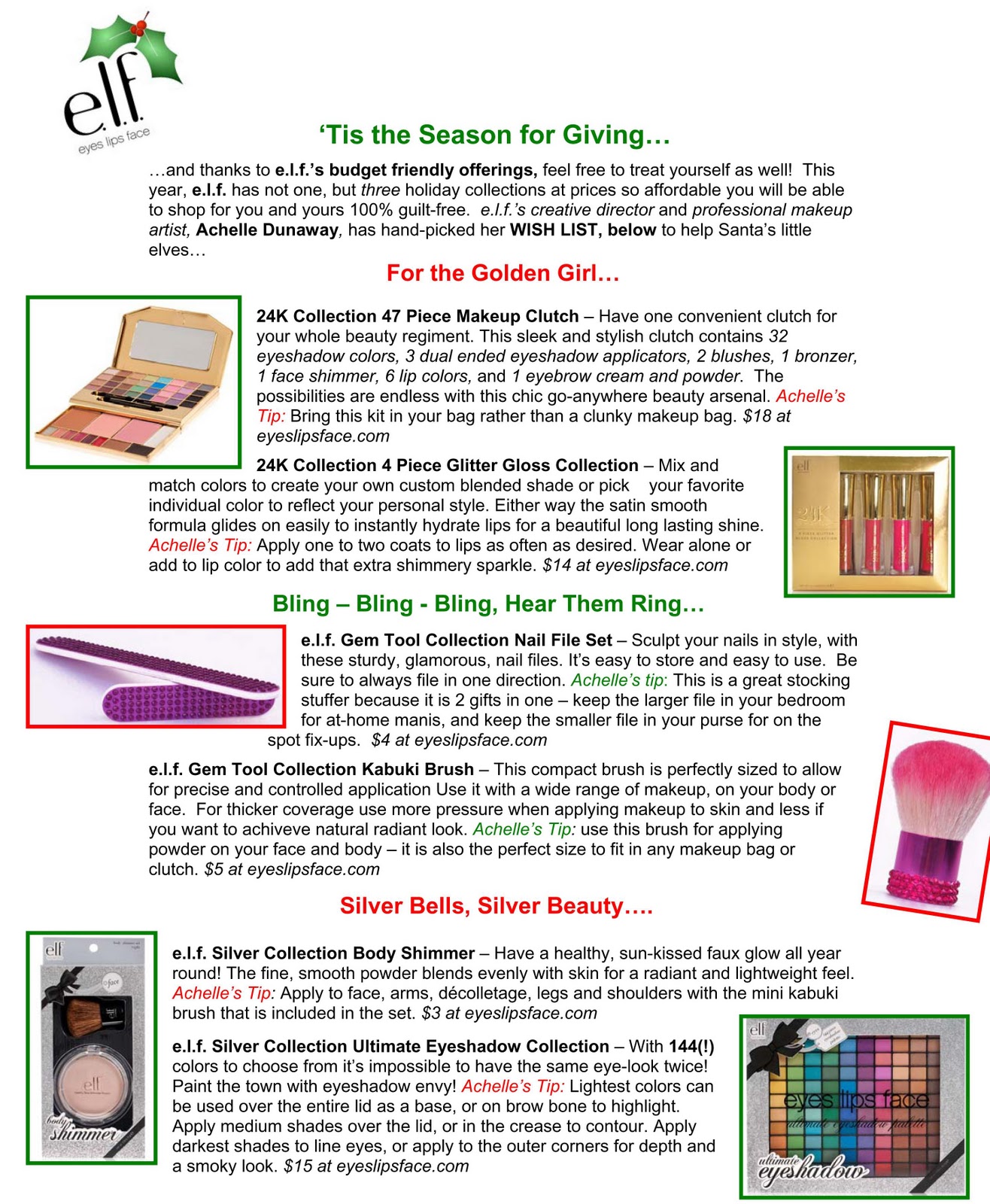 Holiday Offerings from e.l.f. Cosmetics - The Shades Of U