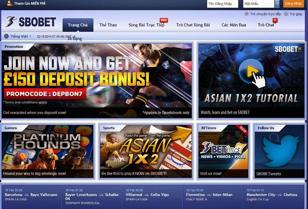Link Sbobet Nhanh Nhat: Link vào Sbobet nhanh nhất tháng 2/2014