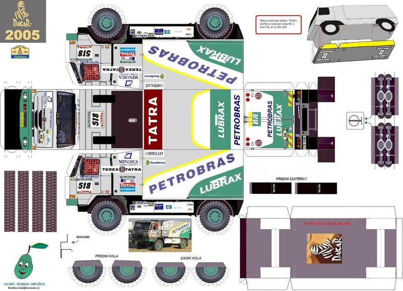 SP. Papel Modelismo: PaperCraft - Tatra Rally Dakar