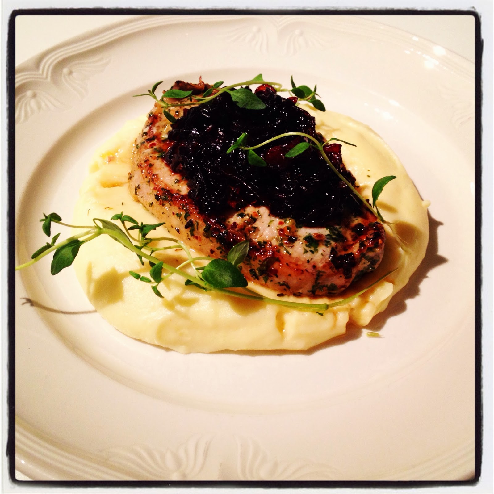 Gourmet light: Rubbad fläskkotlett med potatispuré & karamelliserad ...