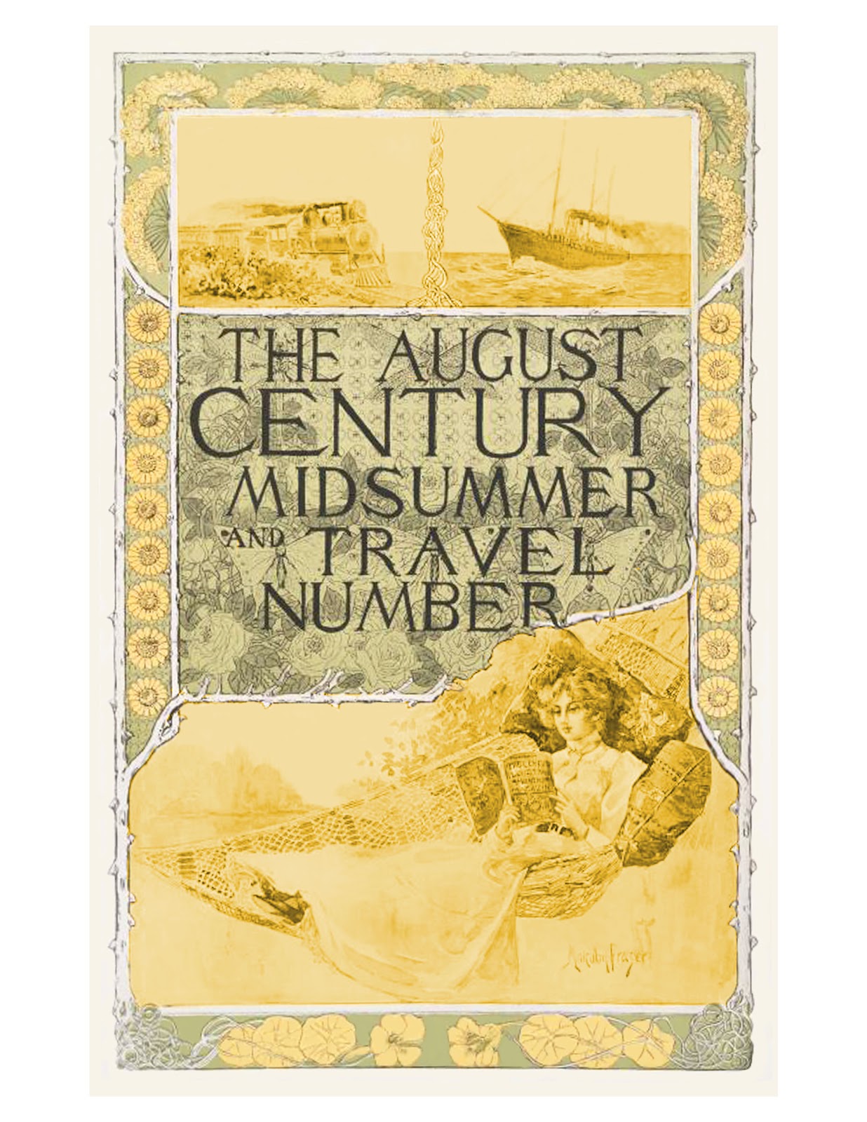 Plush Possum Studio: Antique Magazine Cover for August