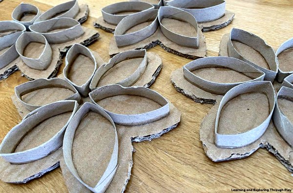 Learning and Exploring Through Play: Cardboard Roll Flowers