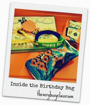 The Very Busy Classroom: Student Birthday Bags