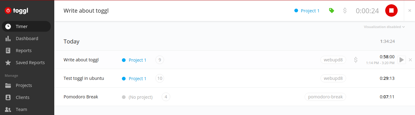 Try Toggl, A Cross-Platform Time Tracking And Reporting Tool ~ Web Upd8 ...