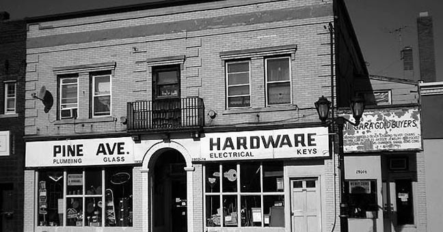 glancing back in time: hardware store