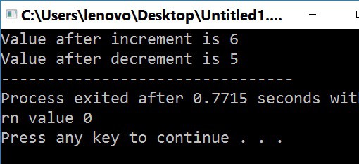 Increment and decrement operators in C++ with examples - Techilm