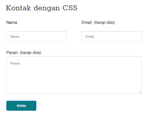Cara Buat Laman Kontak Dengan Kode CSS di Blog Blogger Tanpa Widget - Safelink Blog
