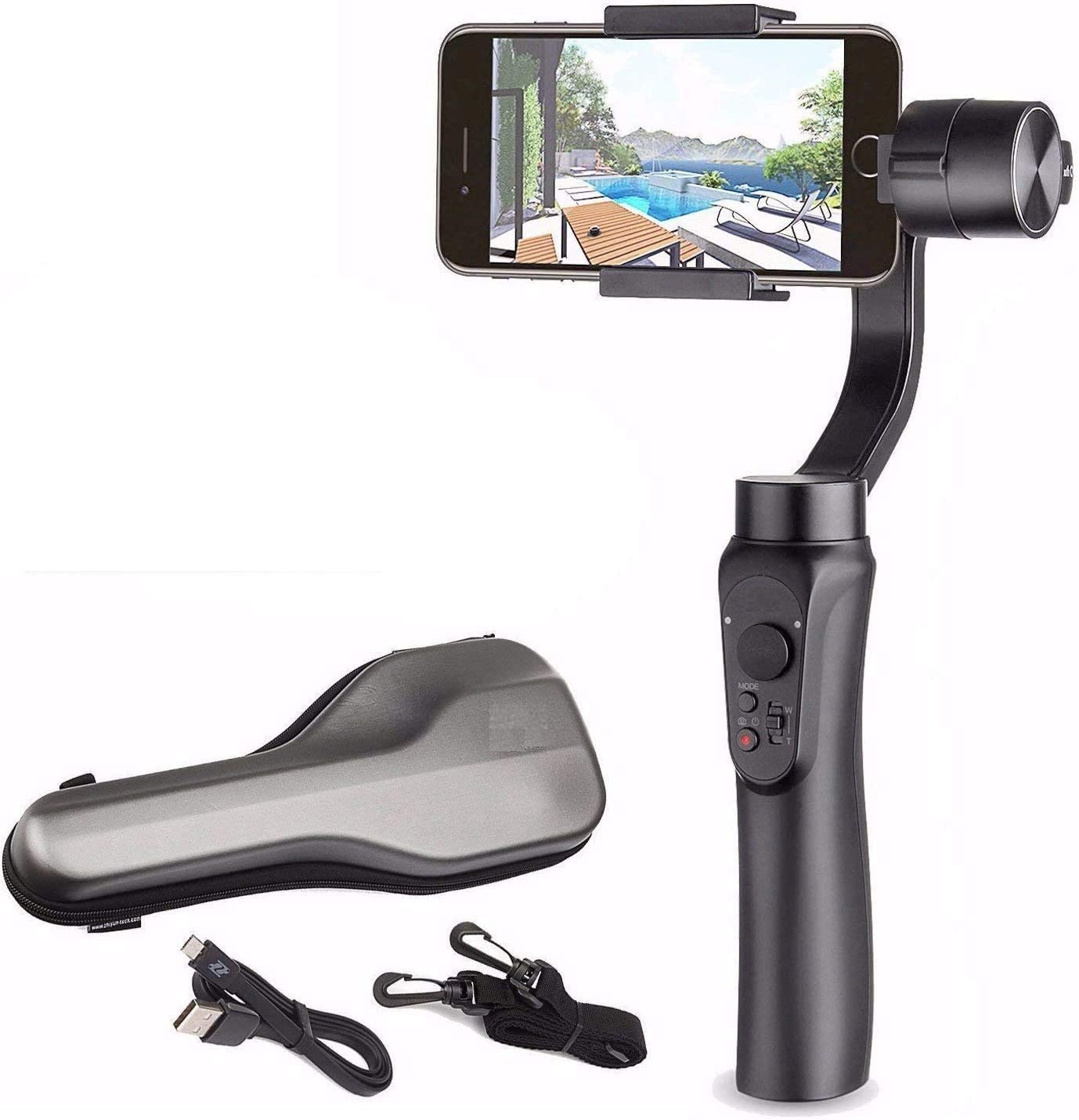 3-Axis Gimbal Stabilizer for iPhone X XR XS Pixel Smartphone Vlog ...
