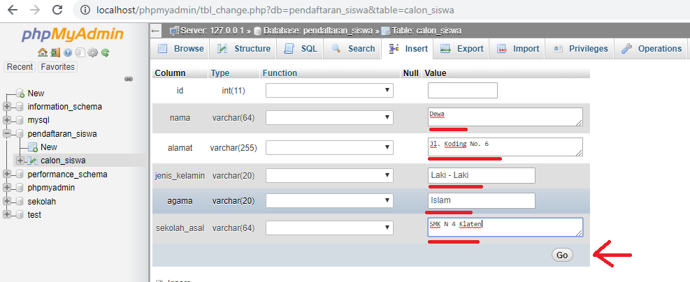 Membuat Program Aplikasi Crud Database Mahasiswa Dengan