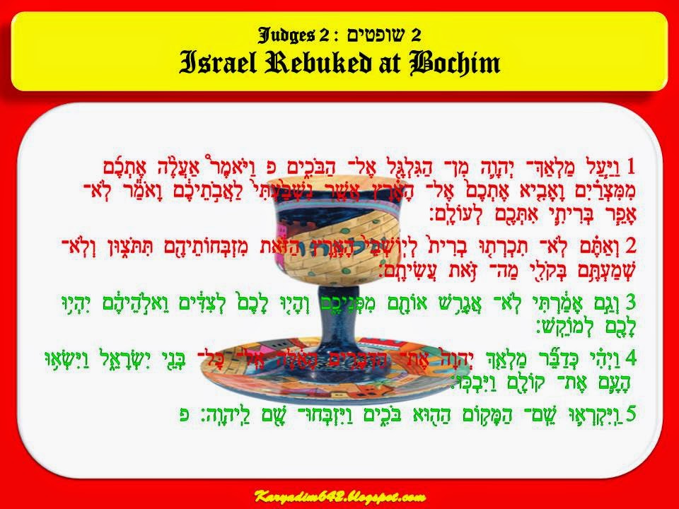 SENI MEMBENTUK GAMBAR: Judges 2 : שופטים 2 Israel Rebuked at Bochim ...