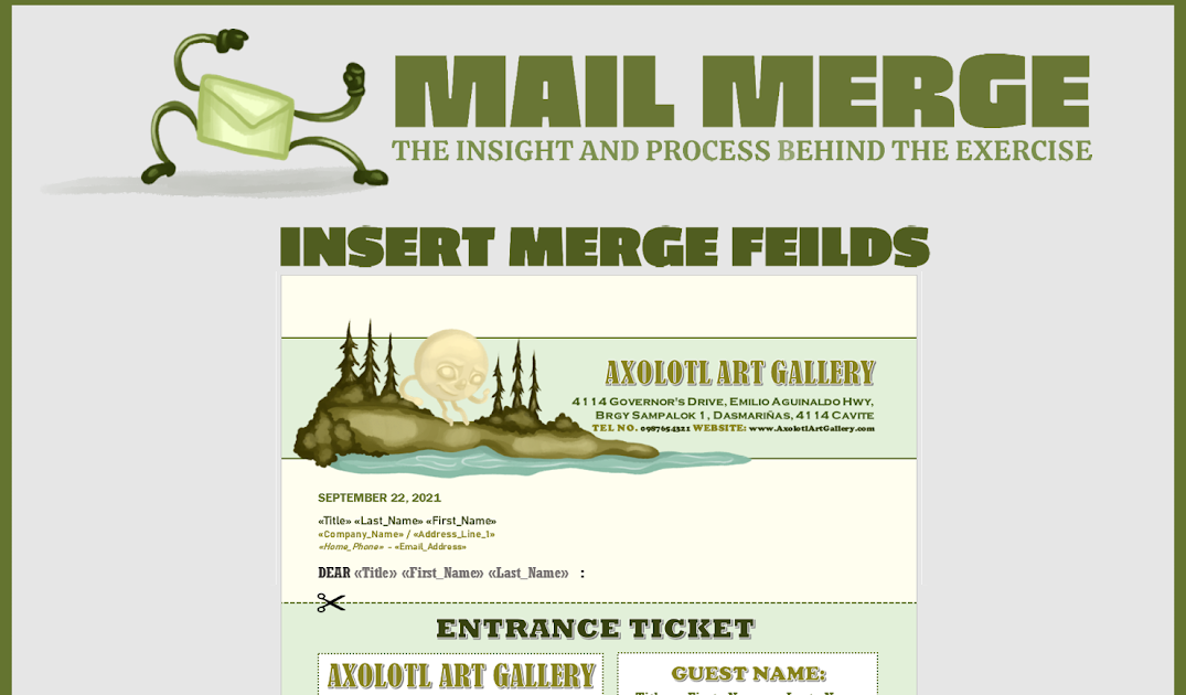 EXERCISE 02: MAIL MERGING