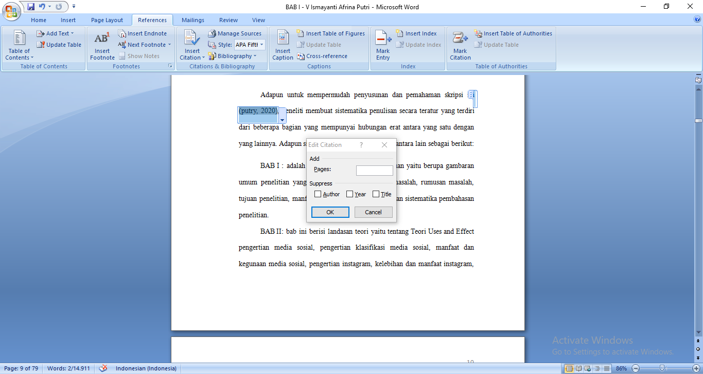 Cara Penulisan Bodynote & Contohnya, Daftar Pustaka Terisi Secara ...