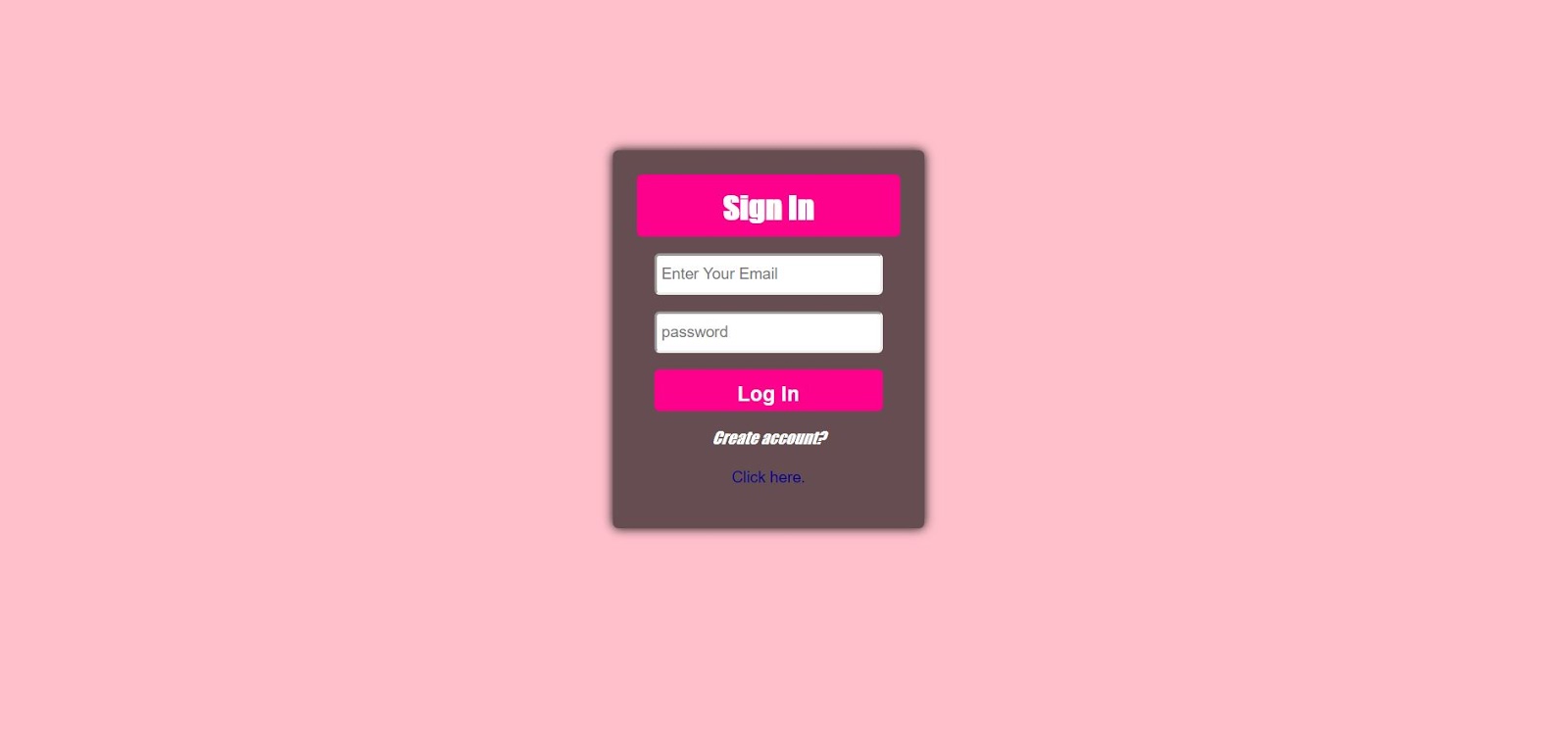 Create a simple and interactive Login form using JQuery.