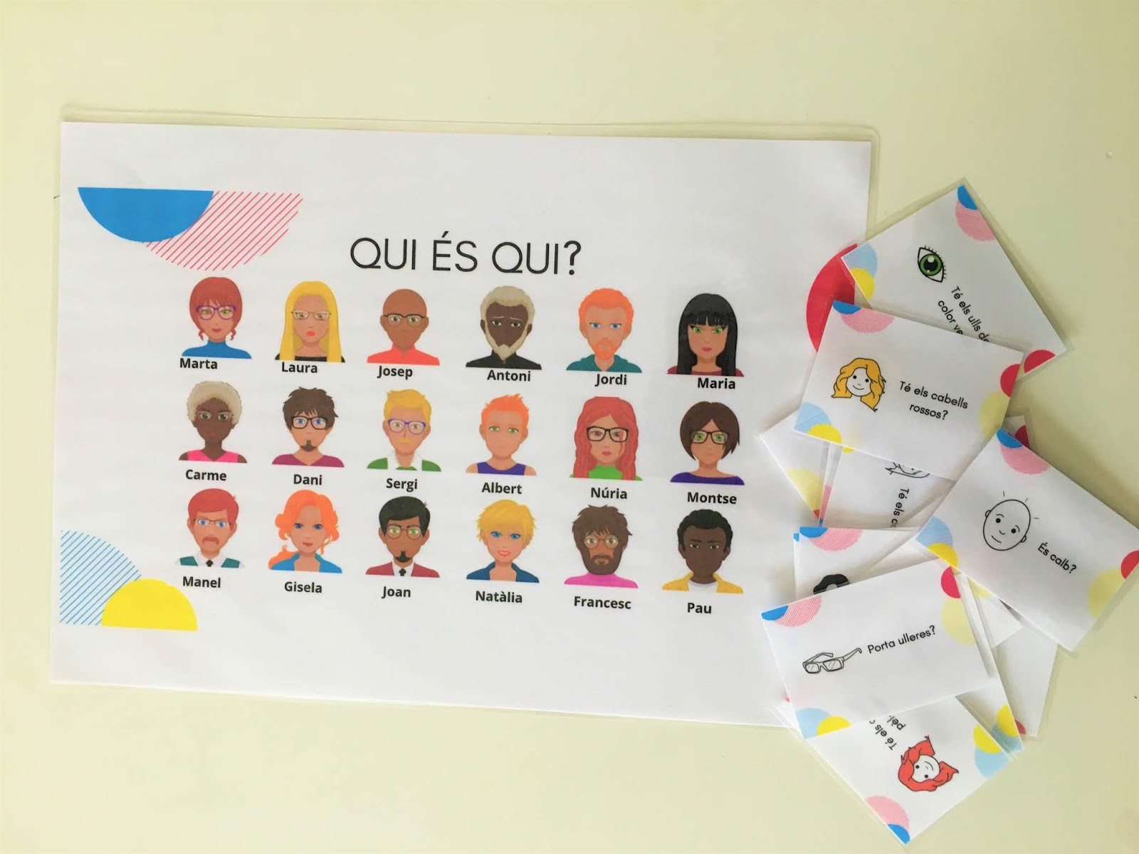 JOC: QUI ÉS QUI?/JUEGO:QUIÉN ES QUIÉN