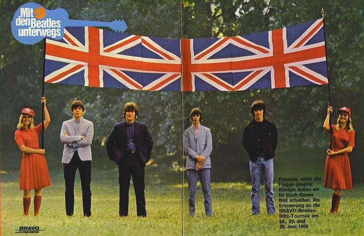 Meet the Beatles for Real: The girls with the flag