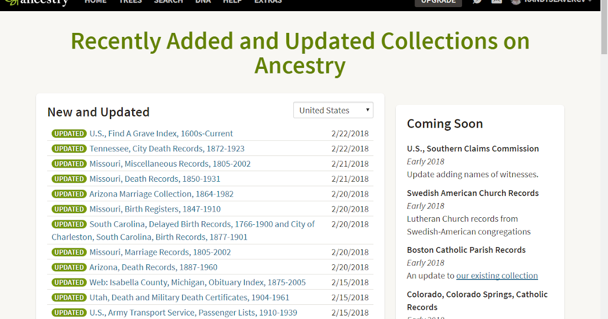 Genea-Musings: Added or Updated Ancestry.com Collections - Week of 18 ...